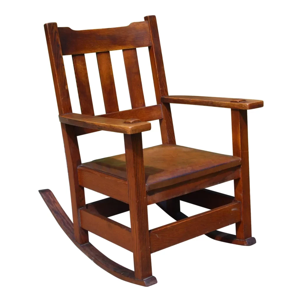 Antique Mission Oak Rocking Chair Arts Crafts Craftsman Rocker Deco2Modern Mid Century Modern Furniture
